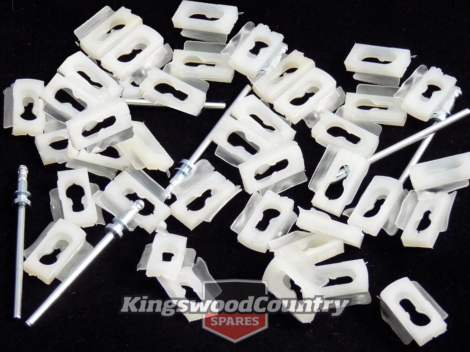 Holden Exterior Chrome Moulding Trim Clips x40 +Rivet HK-HG HQ HJ HX HZ ...