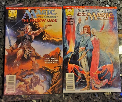 2 Acclaim MtG COMIC BOOKS Magic The Gathering SHADOW MAGE AND ICE AGE ...