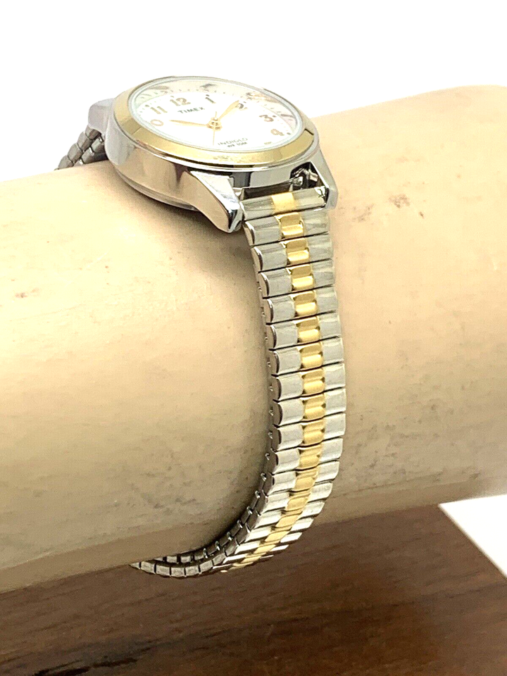 Timex Women's Watch T2M828 Quartz Indiglo Mother of Pearl Dial Two Tone ...