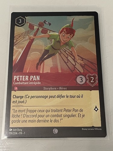 119/204 FR FOIL ⭐️ Peter Pan ! Carte Disney Lorcana Chapitre 1 Mint | eBay