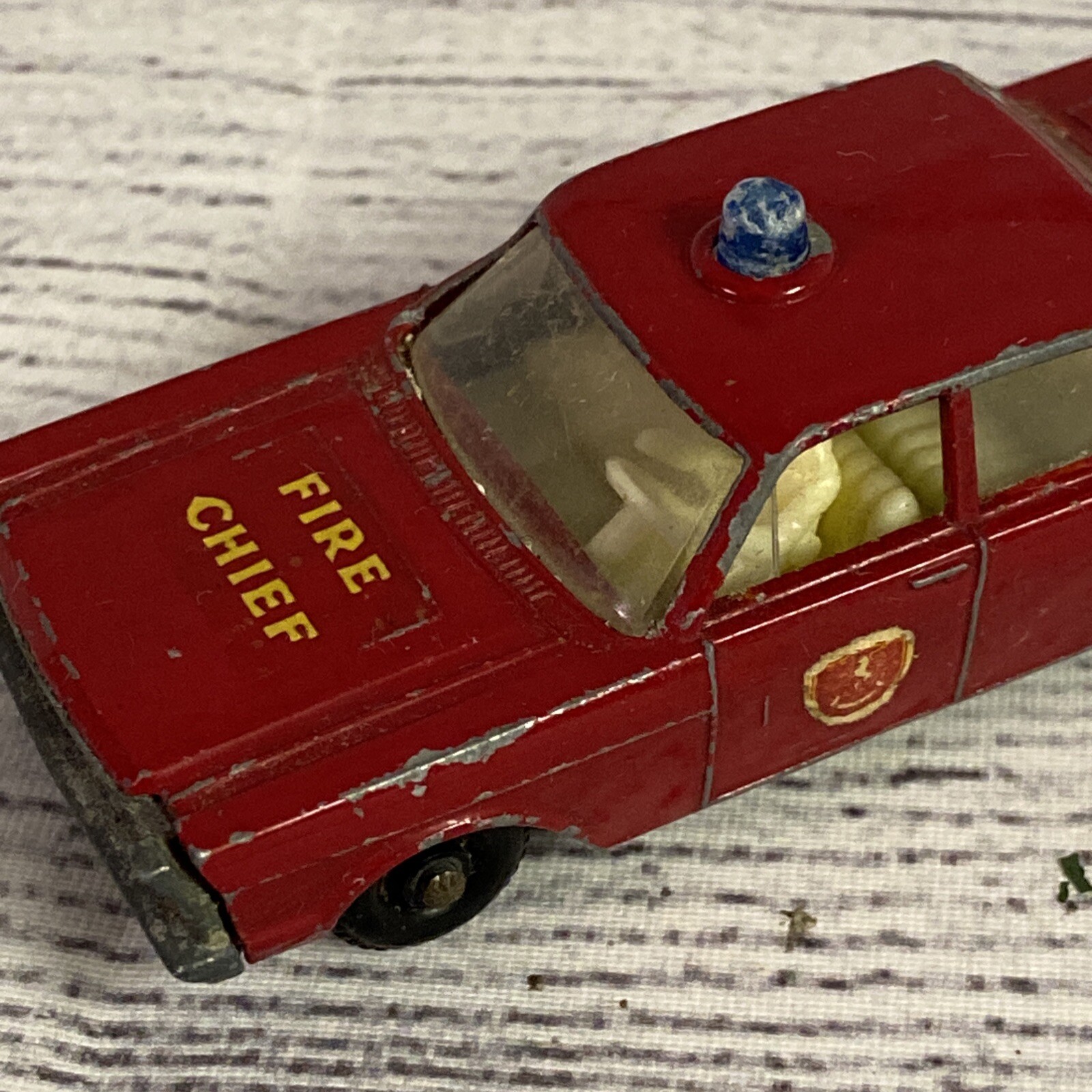 Vintage Lesney Matchbox Series No. 55/59 Ford Galaxie Fire Chief Car ...