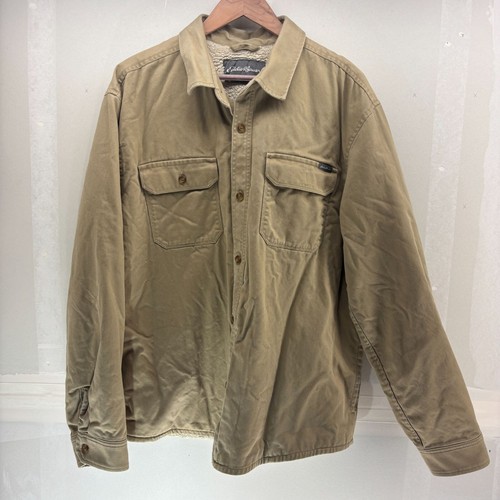 Eddie Bauer Mens Outdoor Jacket Shacket Barn Coat 2 Pocket XL Sherpa ...