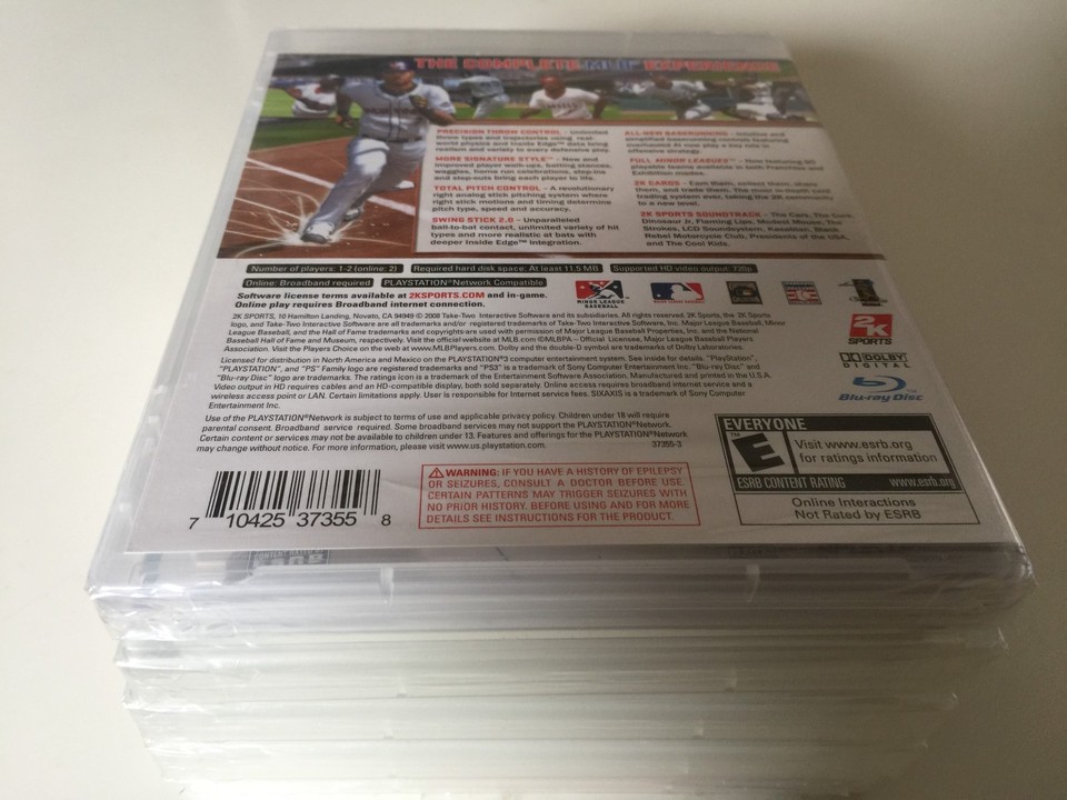 Major League Baseball 2K8 (Sony PlayStation 3, 2008) PS3 NEW ...