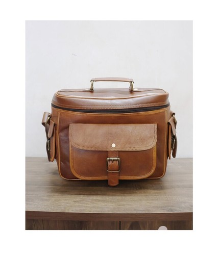 12" All Camera Leather DSLR SLR Classic Bag Padded Satchel Bag Purely ...