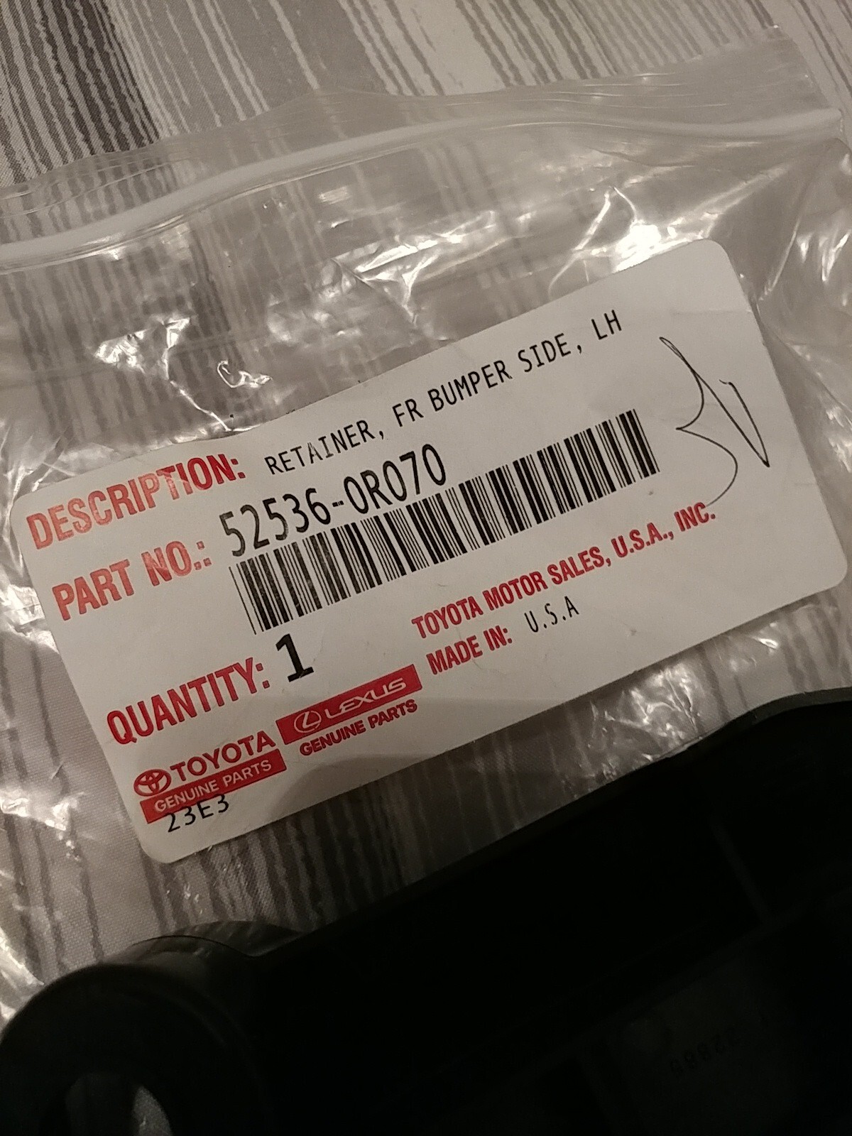 2021 Rav4 OEM Front Bumper Driver Side Retainer Genuine Toyota 52536 ...