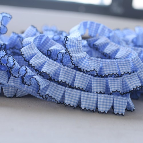2M DIY Pleated Plaid Trimming Checked Edge Ruffle Edging Craft Skirt ...