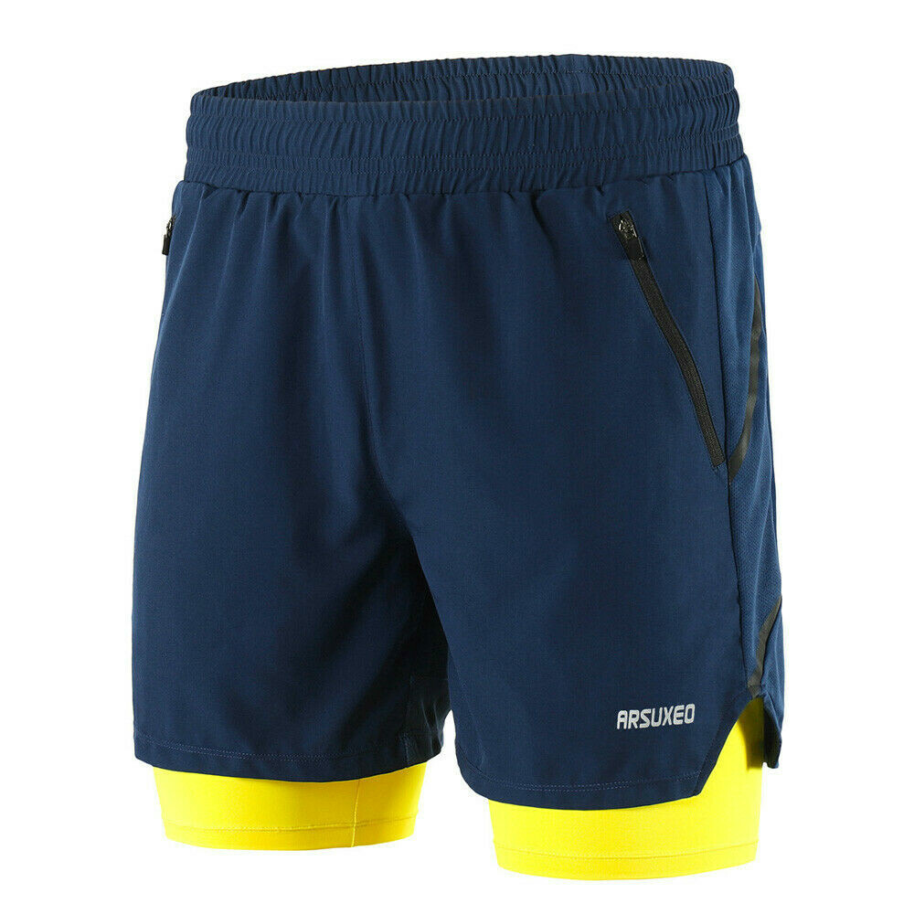 Quick Drying Breathable Shorts Active Training Running Shorts Men 2 in ...