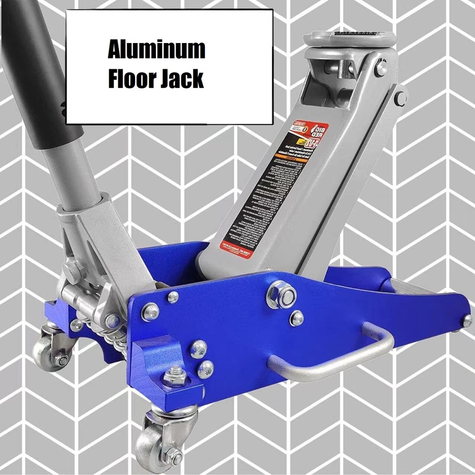 Big Red 1.5 Ton(3,000 lb) Aluminum Steel Car Floor Jack Low Profile ...