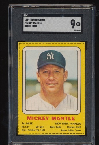 SGC 9 1969 Transogram Mickey Mantle Hand Cut Beauty 1968 | eBay