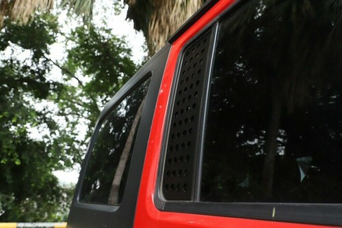 2x Car Rear Door Window Glass Panel Trim Decor Cover For Jeep Wrangler ...