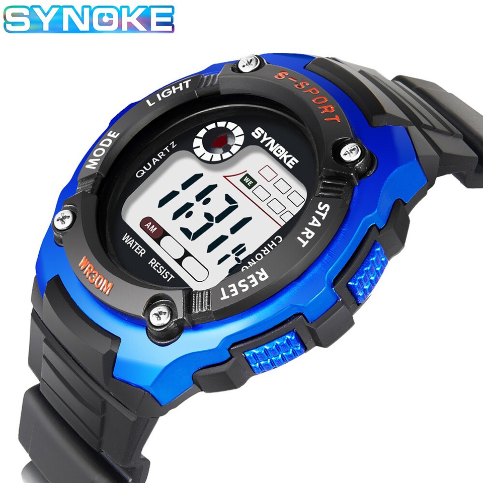 Kids Digital Electronic Watch Waterproof Children Boys Girls Sports LED ...
