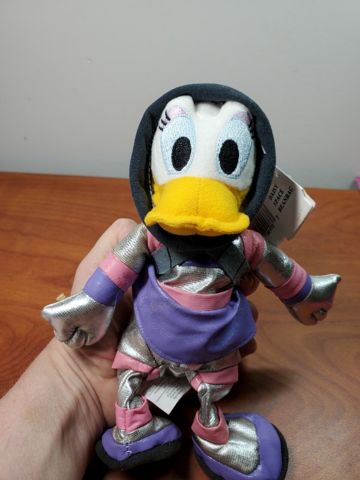 Disney Store Mickey Minnie Pluto Donald Daisy Space Suit Bean Bag Plush ...