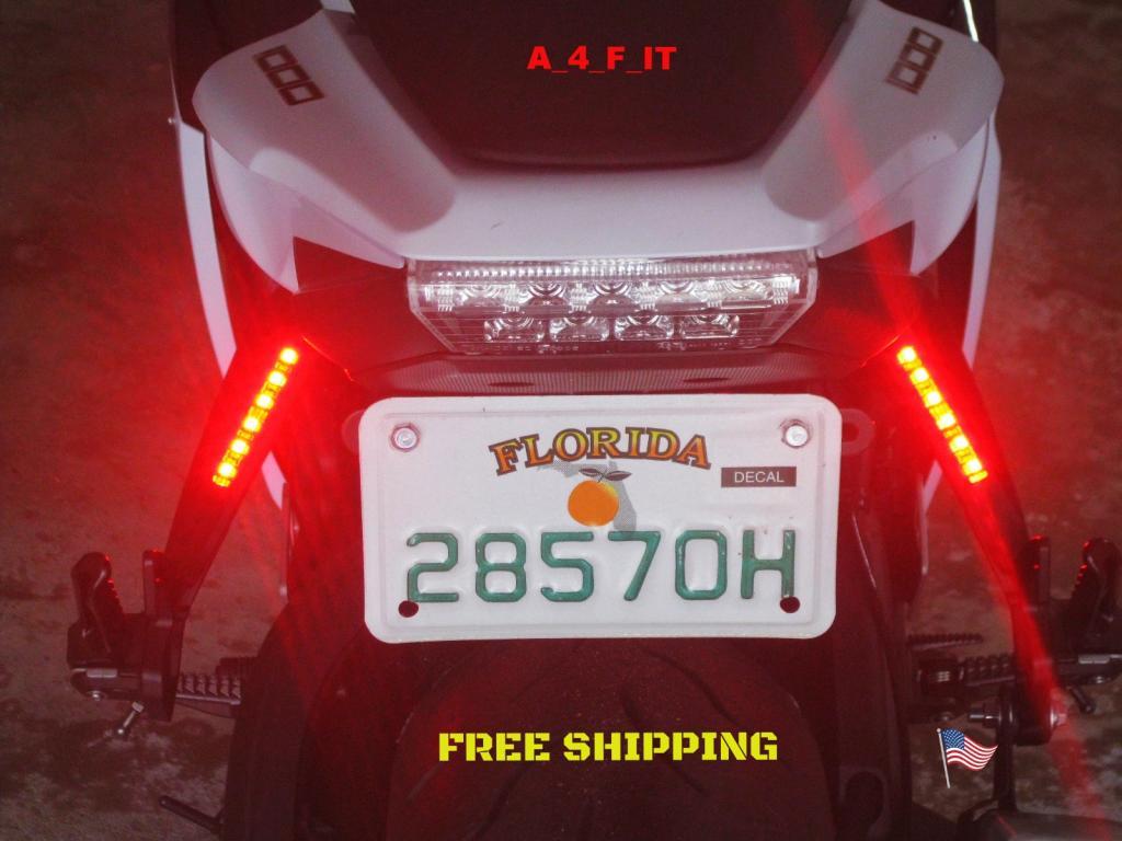 Third Brake Light Motorcycle Universal LED Strip For Motorcycle Plate