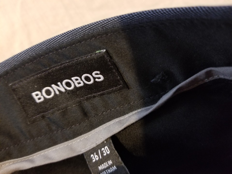 Mens Bonobos Khaki Dress Pants 36x30 Navy Blue Slack Trouser Chino | eBay