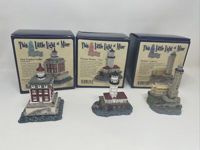 This Little Light of Mine resin Lighthouses ALCATRAZ, CHICAGO HARBOR ...