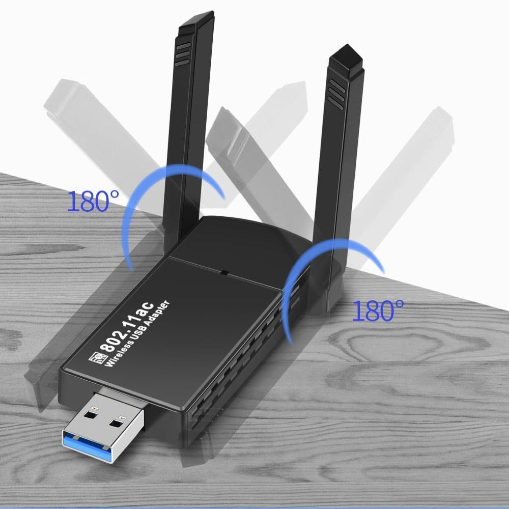 PC Wi-Fi Dongle USB Wifi Adapter 1300Mbps Dual Band External Antenna | eBay