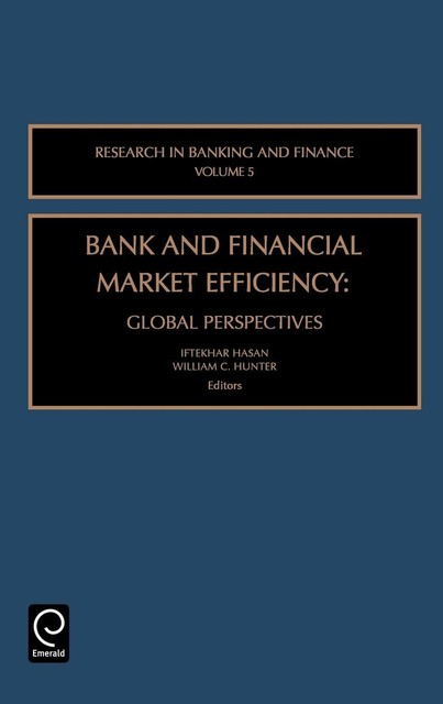 Bank And Financial Market Efficiency von Iftekhar Hasan (2004 ...
