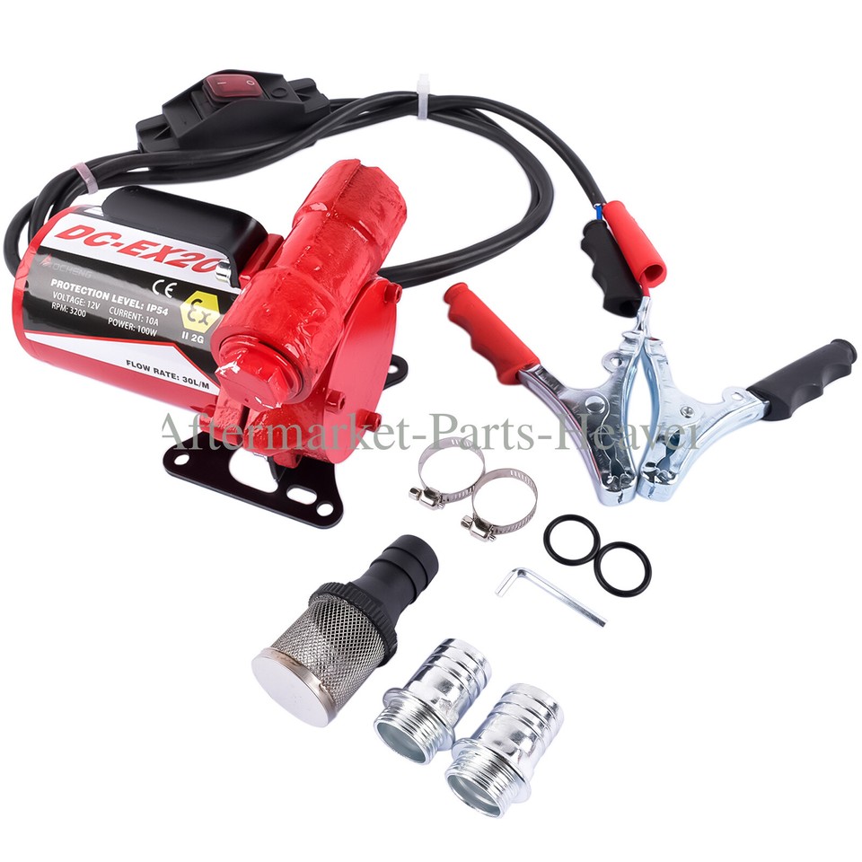 12V Rotary Portable Gasoline Diesel Biodiesel Fuel Transfer Pump 100w ...