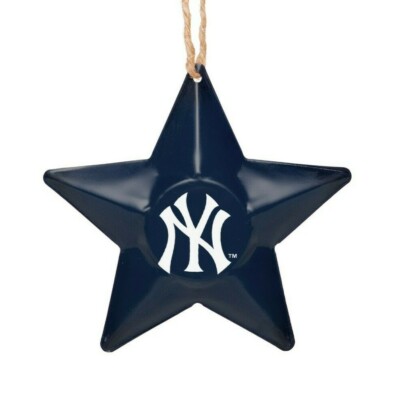 New York Yankees Christmas Tree Holiday Ornament New - Team Logo Metal ...