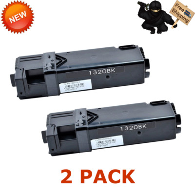 2 PK Black Toner Cartridge Compatible For Dell Color Laser 1320 1320C ...