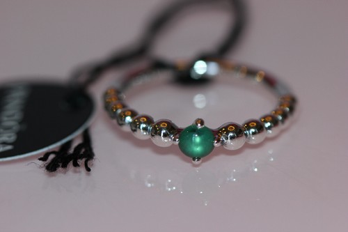 AUTH PANDORA 2020 RAIN FOREST GREEN TOPAZ BEADED RING MAY 198867C05 ...