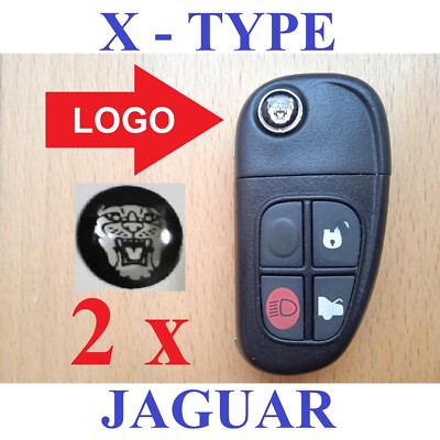 X Type Jaguar S Type 2x LOGO key FOB emblem XK XK8 XKR XJ XJ8 XJ6 XJ12 ...