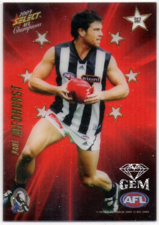 2009 SELECT AFL CHAMPIONS RED STAR GEM CARD - SG7 Paul MEDHURST ...