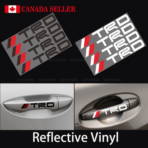 4pcs small Reflective TRD car sticker vehicle decal logo stickers ...