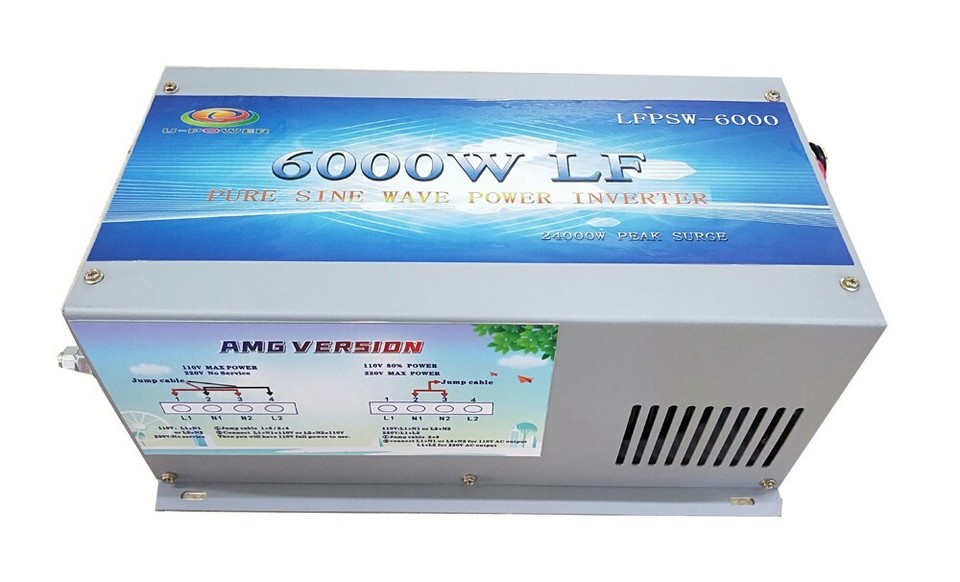 6000W LF Split Phase 12V DC/110V,220V AC 60Hz Pure Sine Wave Power ...