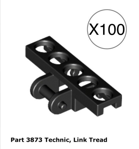 Lego 100 Pieces Technic Black Tread Link Tracks / City / Star Wars ...