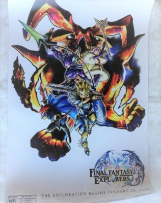 NYCC 2015 Square Enix Final Fantasy Explorers Double Sided Poster | eBay