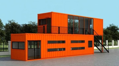 Storm Proof Container Home 2 Story 4 Steel Containers 40ft. Price ...