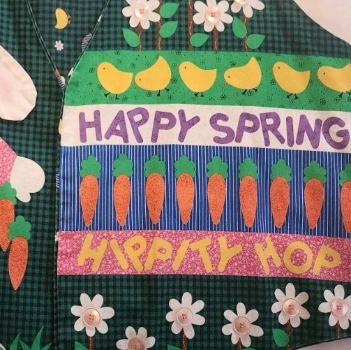 Vtg Easter Spring Themed Vest Womens L/XL Teacher 90's Y2K Reversible ...