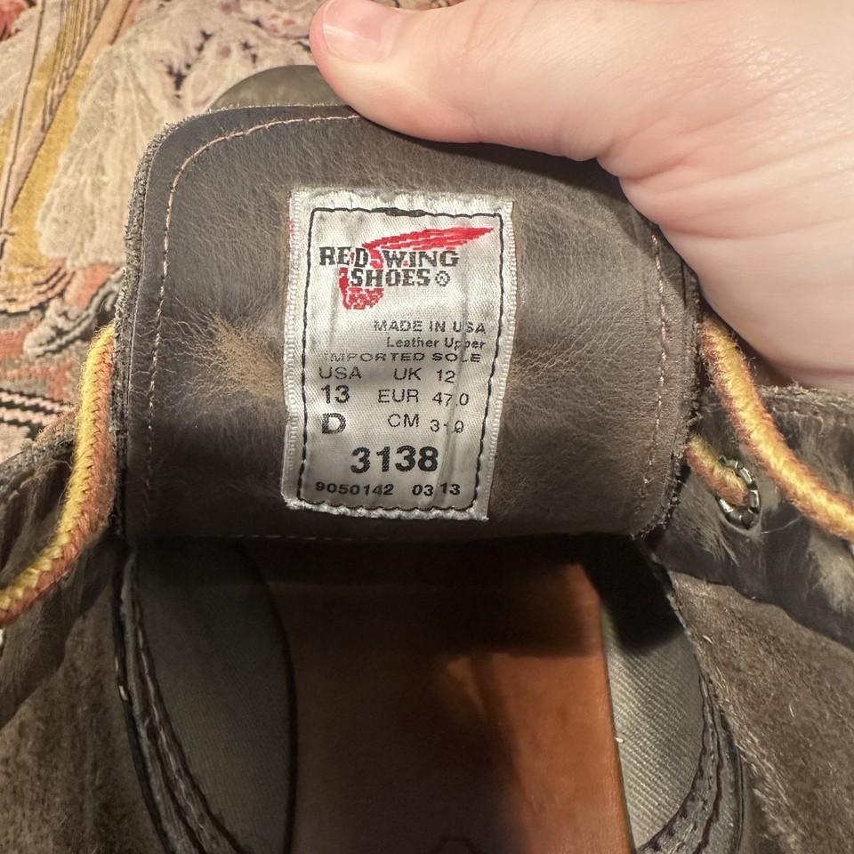 Red Wing Classic Chukka Work Boots Men's US 13 D Rough Tough 3138 USA ...