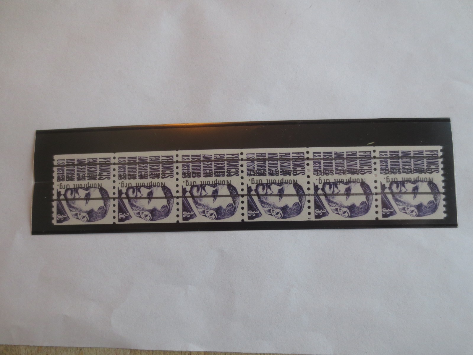 USA 3 CENTS FRANCIS PARKMAN PRECANCELED DULL GUM STRIP OF 6 STAMPS | eBay