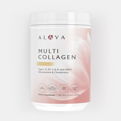 Alaya Multi Collagen Powder - Type I, II, III, V, X Hydrolyzed Collagen ...