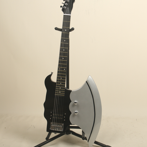 Custom 6-string Electric Guitar Axe Black&gray Color Open Pickups Free ...