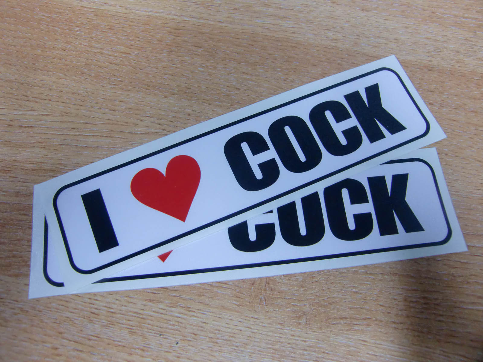 2x I Love Cock Decals Funny Prank Joke Sticker Ebay