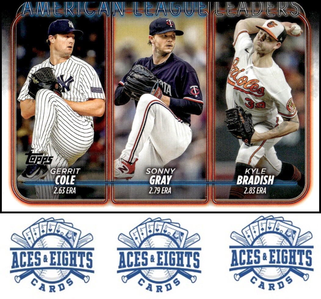 2024 Topps American League Leaders ERA (Cole / Gray / Bradish) #324 | eBay