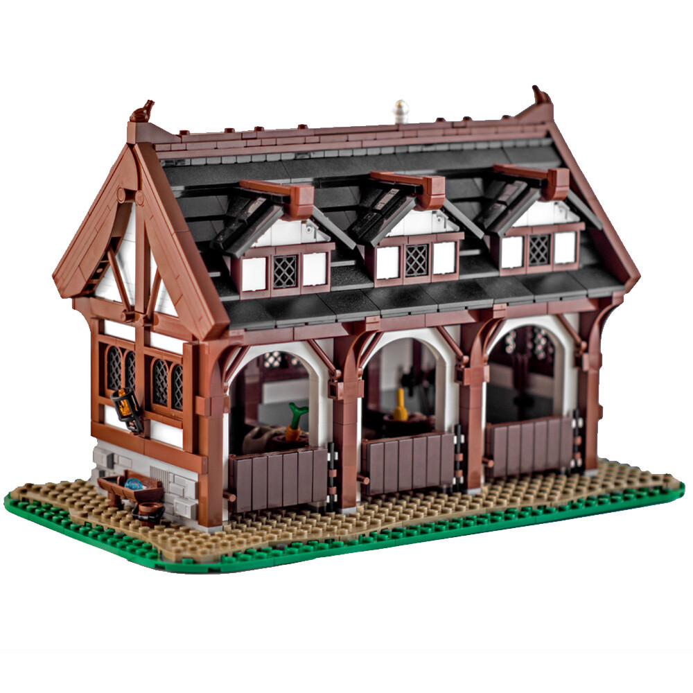 A Small Medieval Stable with Removable Roof Building Toys Set 1094 ...
