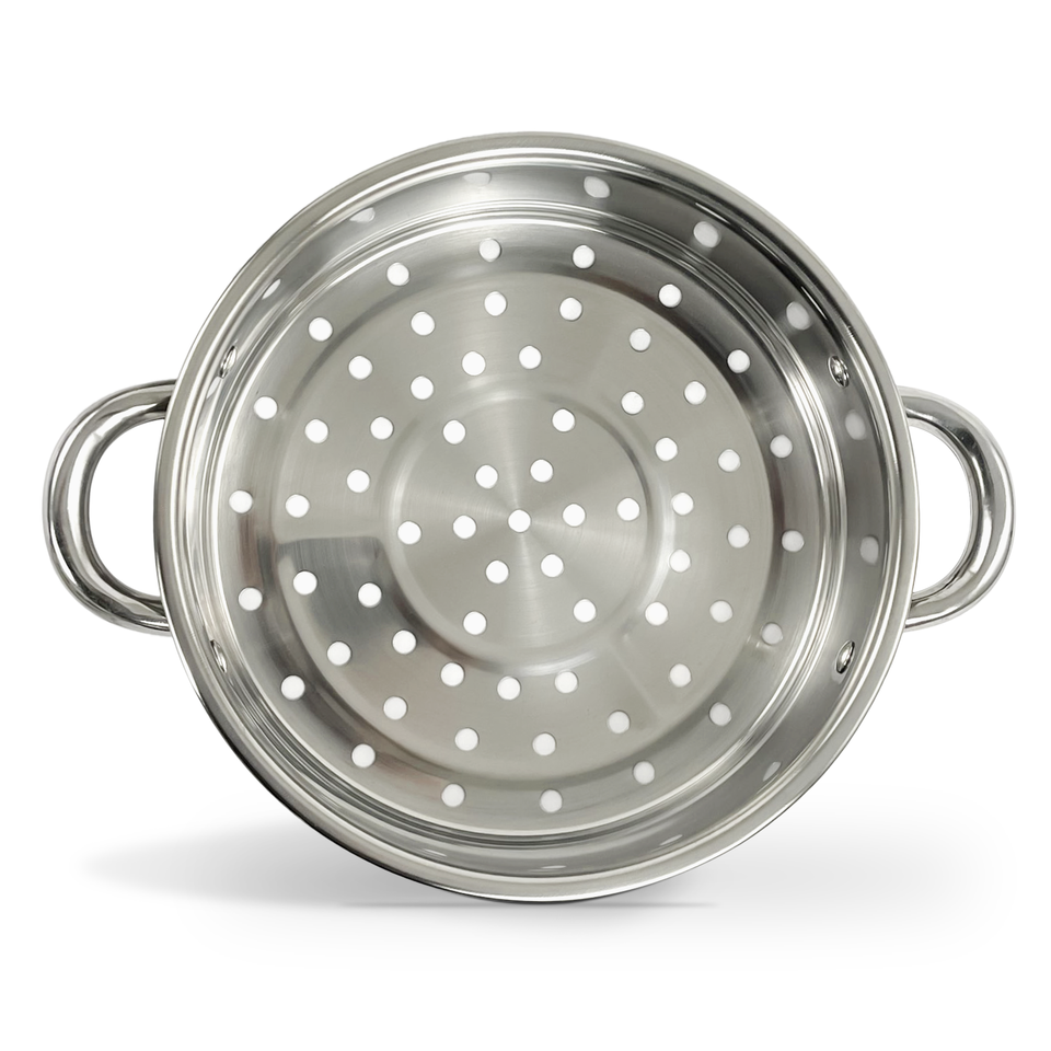 INDUCTION HOB STEAMER 3TIER MULTI VEG COOKER POT PAN SET S/S STEEL WITH ...