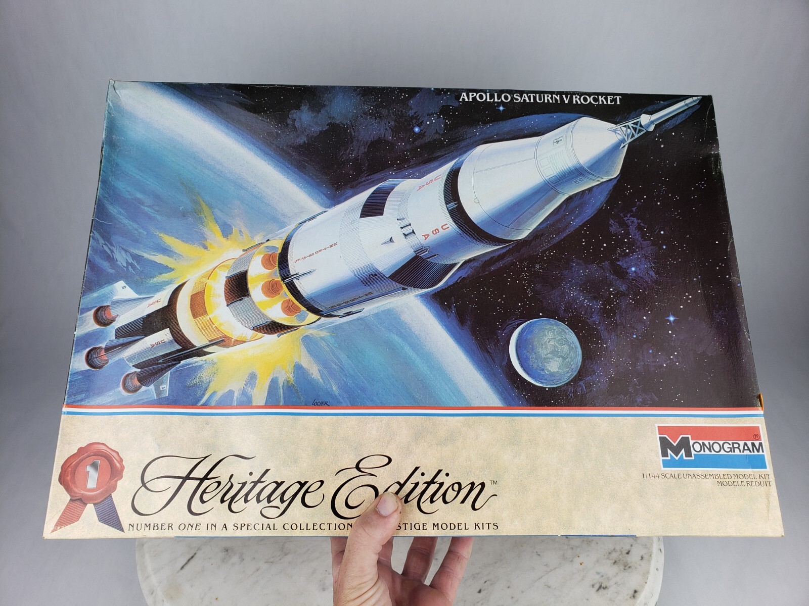 Vintage Monogram 1/144 Scale Apollo Saturn V Rocket Plastic Model Kit ...