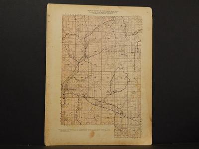 Wisconsin, Trempealeau County Map east Part of Ettrick Township 1930 Y8 ...
