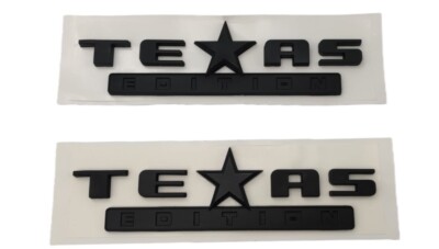 Texas edition emblem for chevy silverado sierra truck decal. x2 black ...