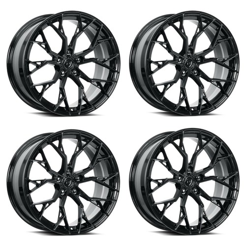 Set 4 20" Dolce Performance Aria Gloss Black 20x10 Wheels 5x120 40mm ...