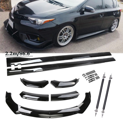 For Scion iM iA iQ Front Bumper Lip Splitter Spoiler Glossy Black Body ...