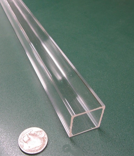 Acrylic Square Tube Clear Extruded 1.0" SQ x .063" Wall x 72" Length-4 ...