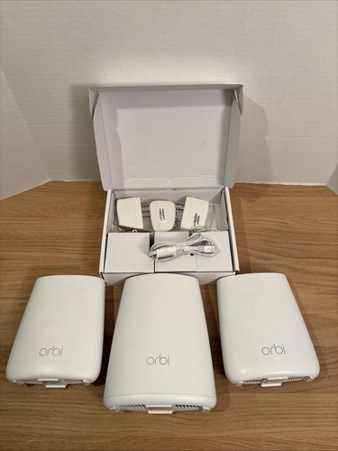 NETGEAR Orbi RBR40 Tri-Band Mesh Wi-Fi Router & 2 RBS20 Satellite with ...