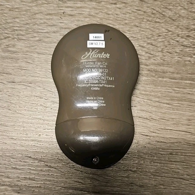 Hunter Genuine Replacement Handheld Ceiling Fan Remote Control ...