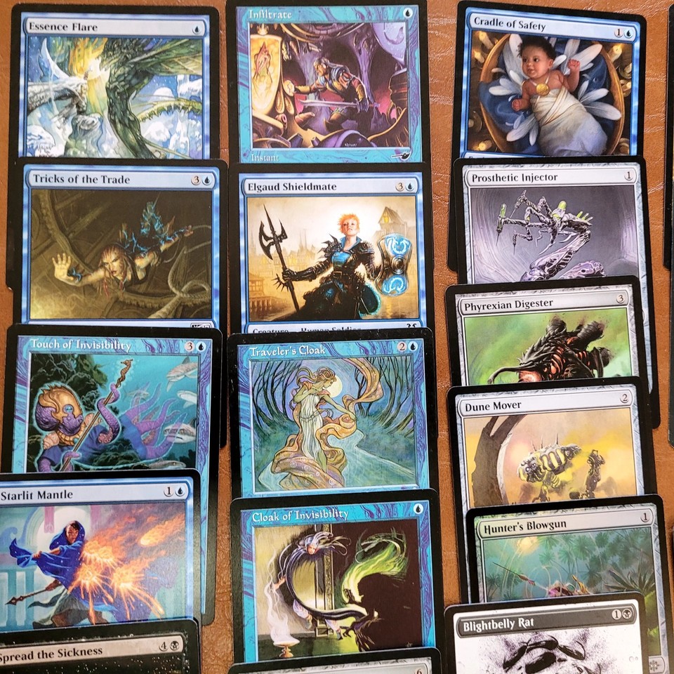 Toxic Poison infect Black and Blue 3/7 Hexproof Dragon Commander Deck ...